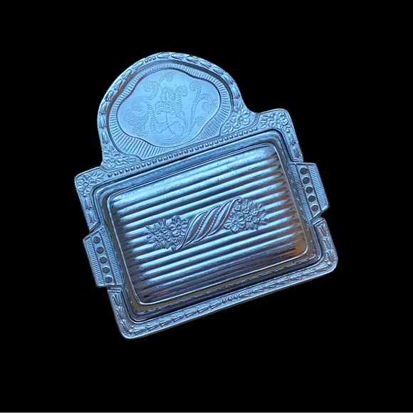 Occupied Japan | Accents | Rare Metal Ink Pad Holder Ornate Lidded Case ...